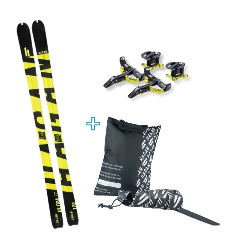 Skialp set light Hagan Ultra 77 + viazanie ULTRA WORLD CUP + pásy ...
